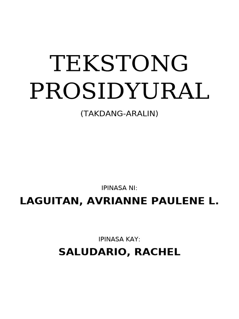 Tekstong Prosidyural | PDF