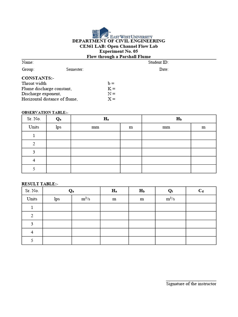 CE361 Data Sheet Exp 5 PF | PDF