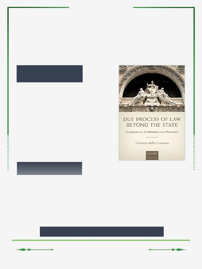 Due Process of Law Beyond The State: Requirements of Administrative ...