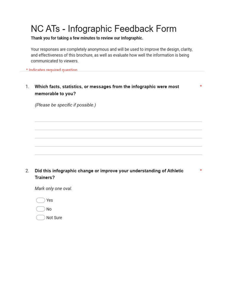 NC ATs - Infographic Feedback Form - Google Forms | PDF