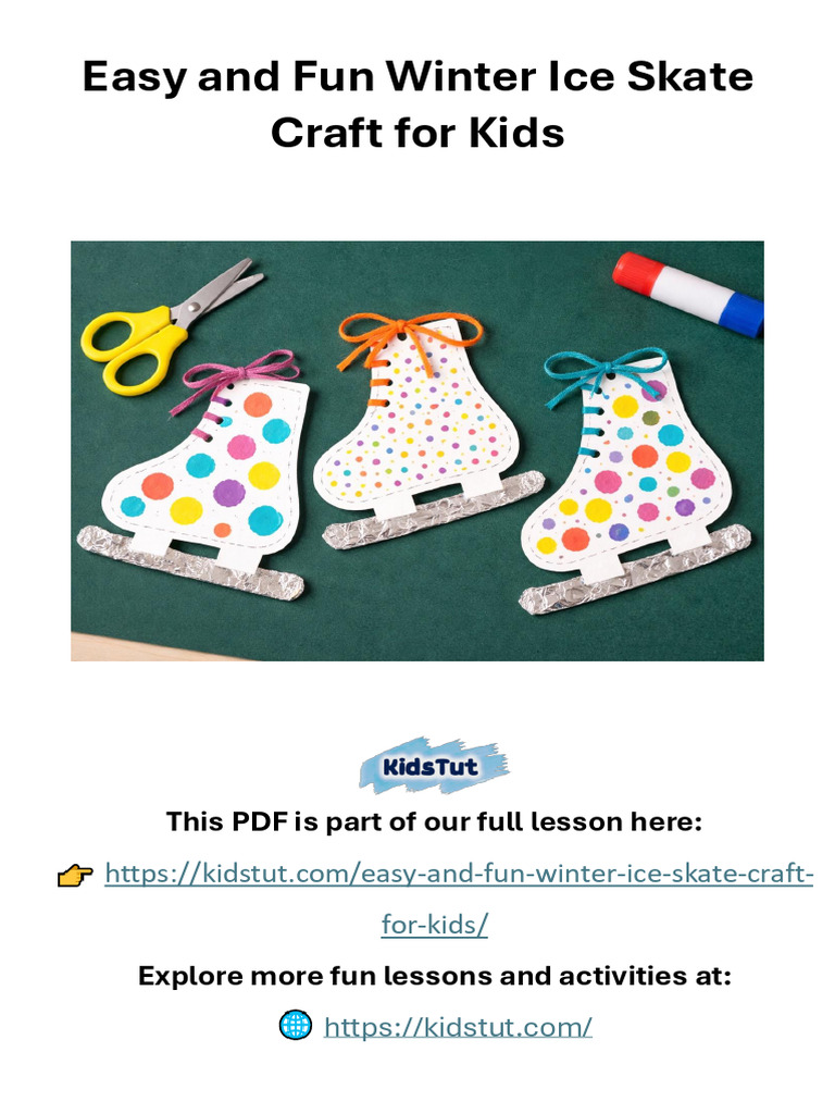 Easy and Fun Winter Ice Skate Craft for Kids | PDF