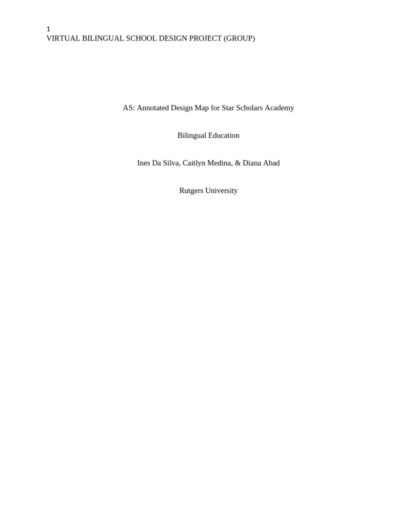 Virtual Bilingual School Design Overview | PDF | Multilingualism | Learning