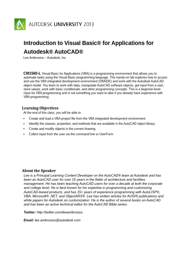 CM1560-L Handout 1560 CM1560L Ambrosius LabHandout | PDF | Visual Basic ...
