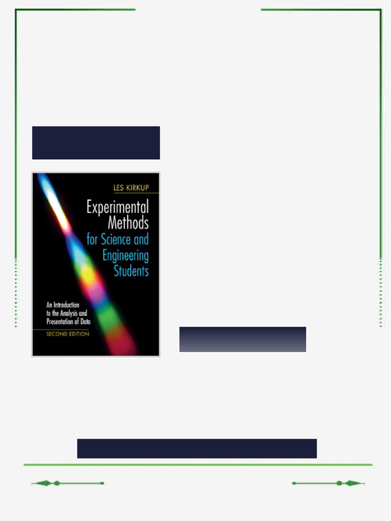 Experimental Methods For Science And Engineering Students An ...