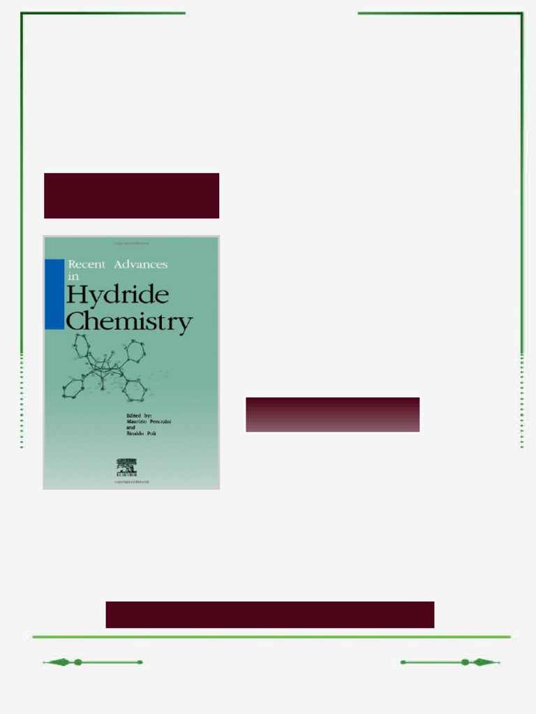 Recent Advances in Hydride Chemistry 1st Edition M. Peruzzini ebook ...