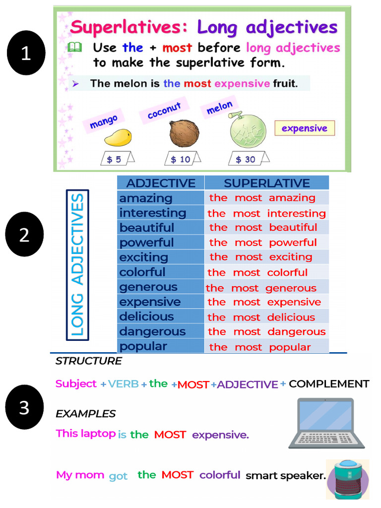 Lesson 2 Superlative Long Adjectives | PDF