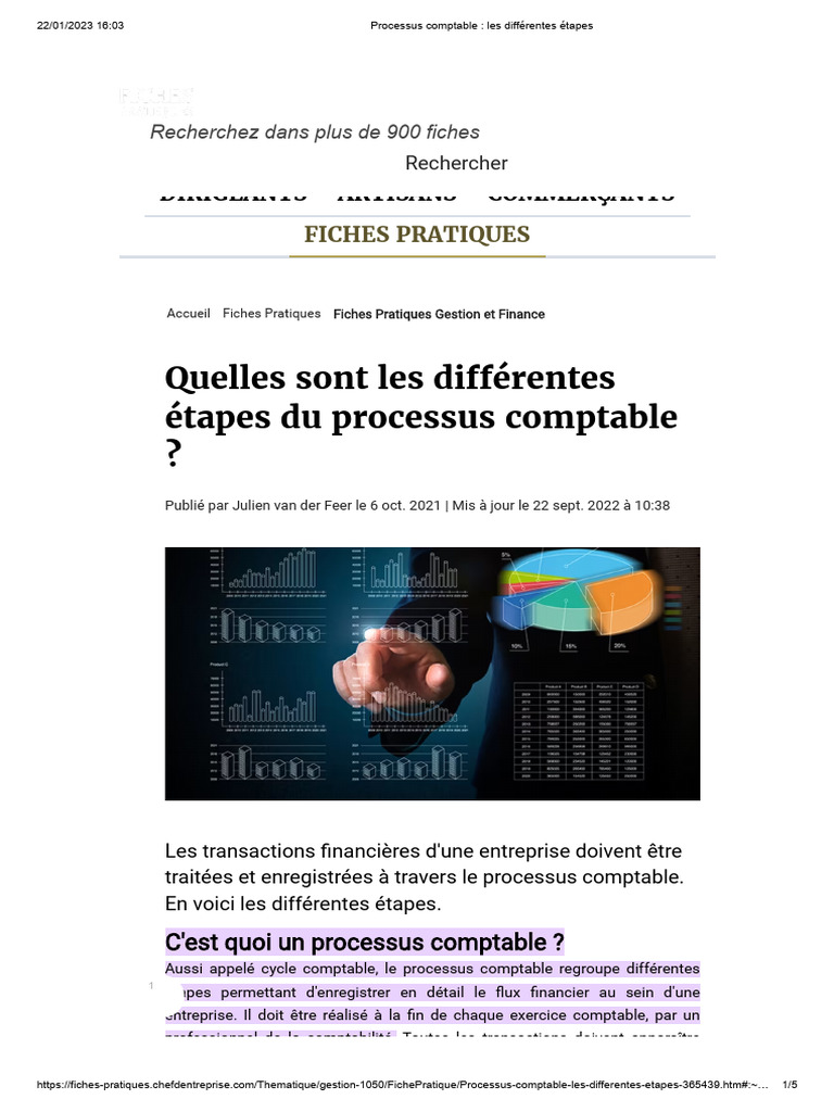 Étapes du processus comptable détaillées | PDF | Comptabilité | Bilan ...