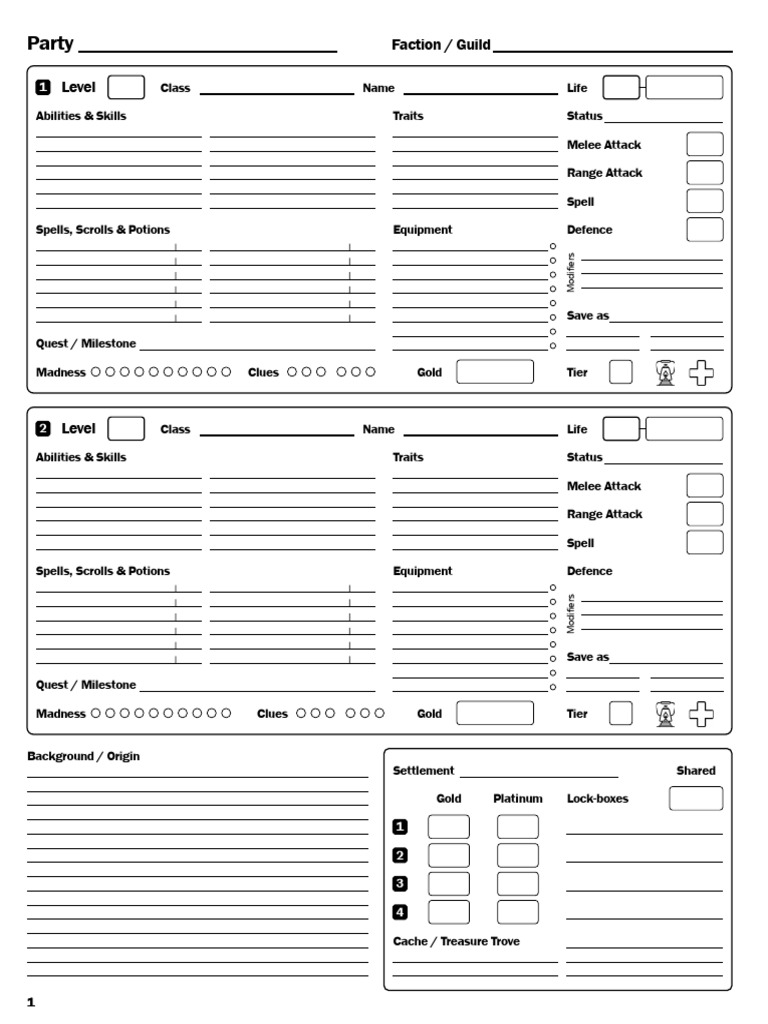 Character Stats and Equipment Overview | PDF | Role Playing Video Games ...
