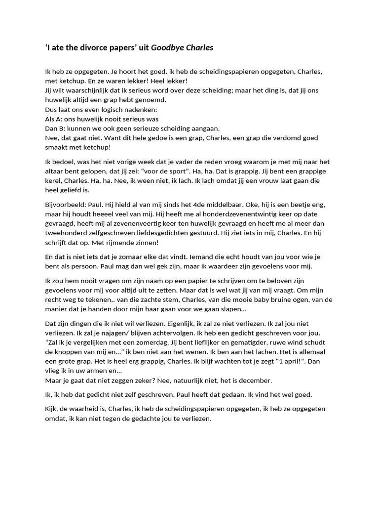 I Ate the Divorce Papers | PDF