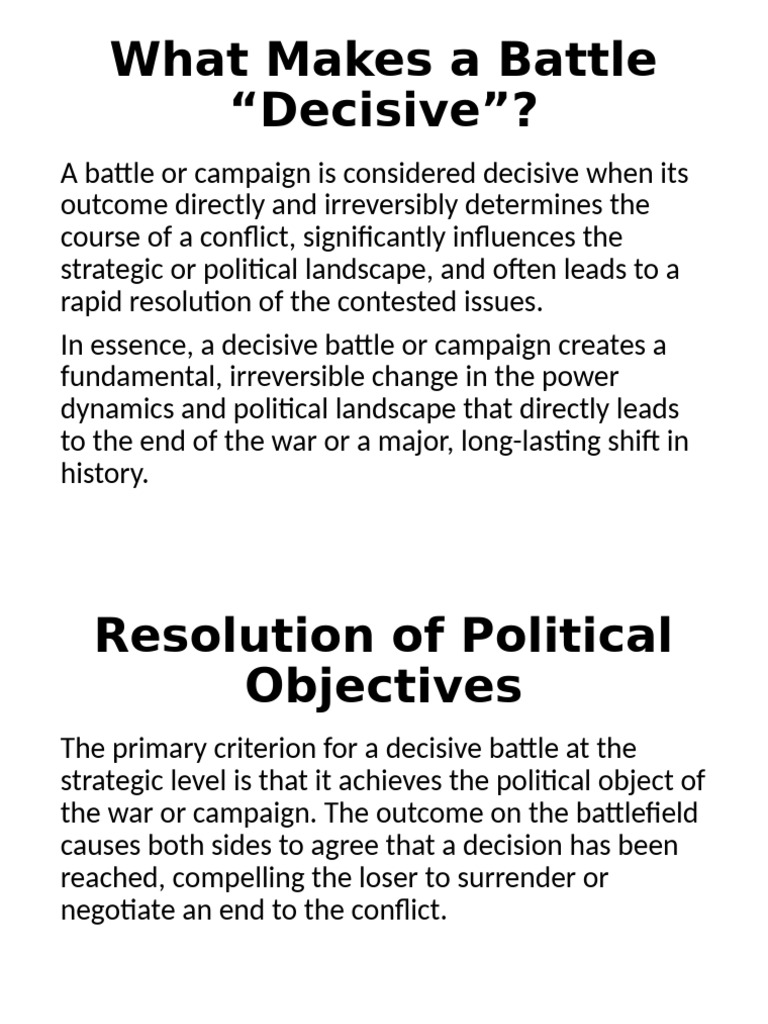 What Makes a Battle Decisive | PDF