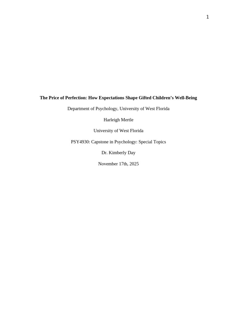 Capstone.whitePaper.mertle | PDF | Perfectionism (Psychology ...