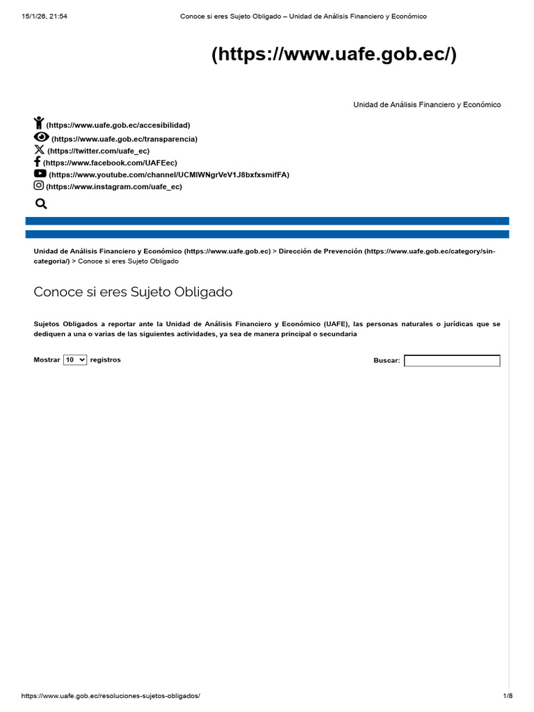 Conoce Si Eres Sujeto Obligado – Unidad de Análisis Financiero y Económico | PDF | Póliza de ...