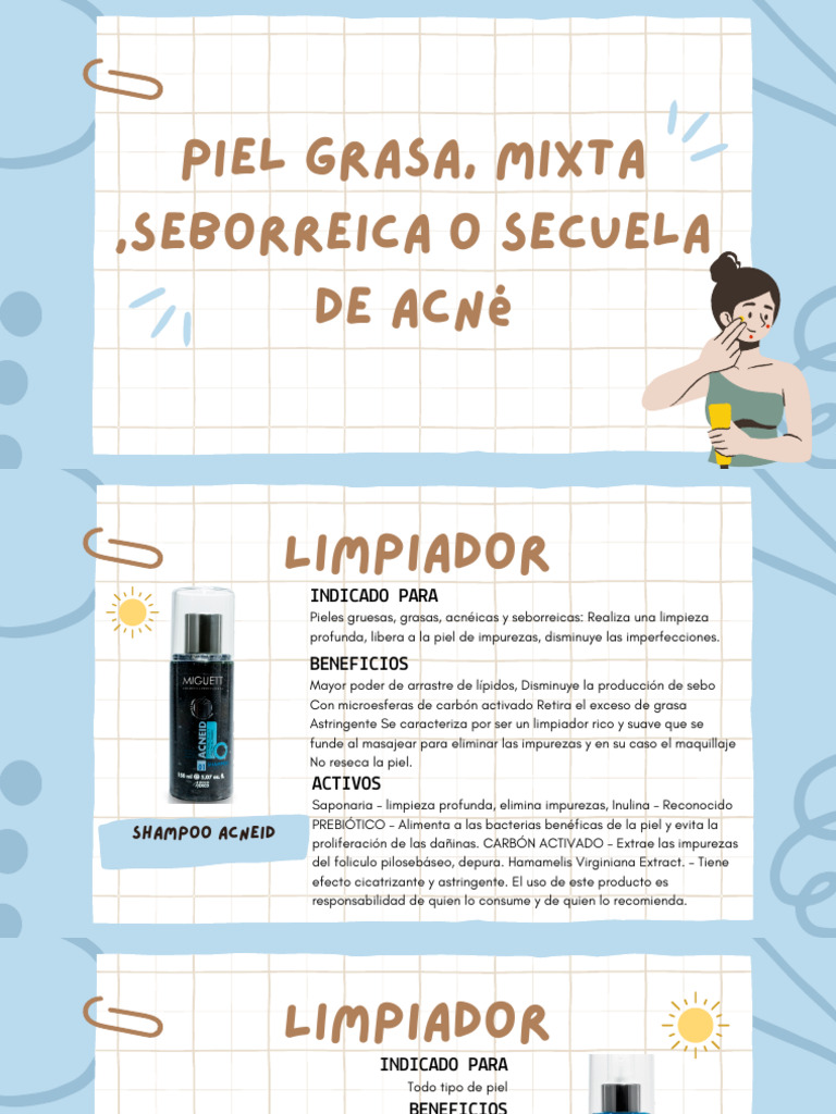 Piel grasamixta, seborreica o acné | PDF | Piel