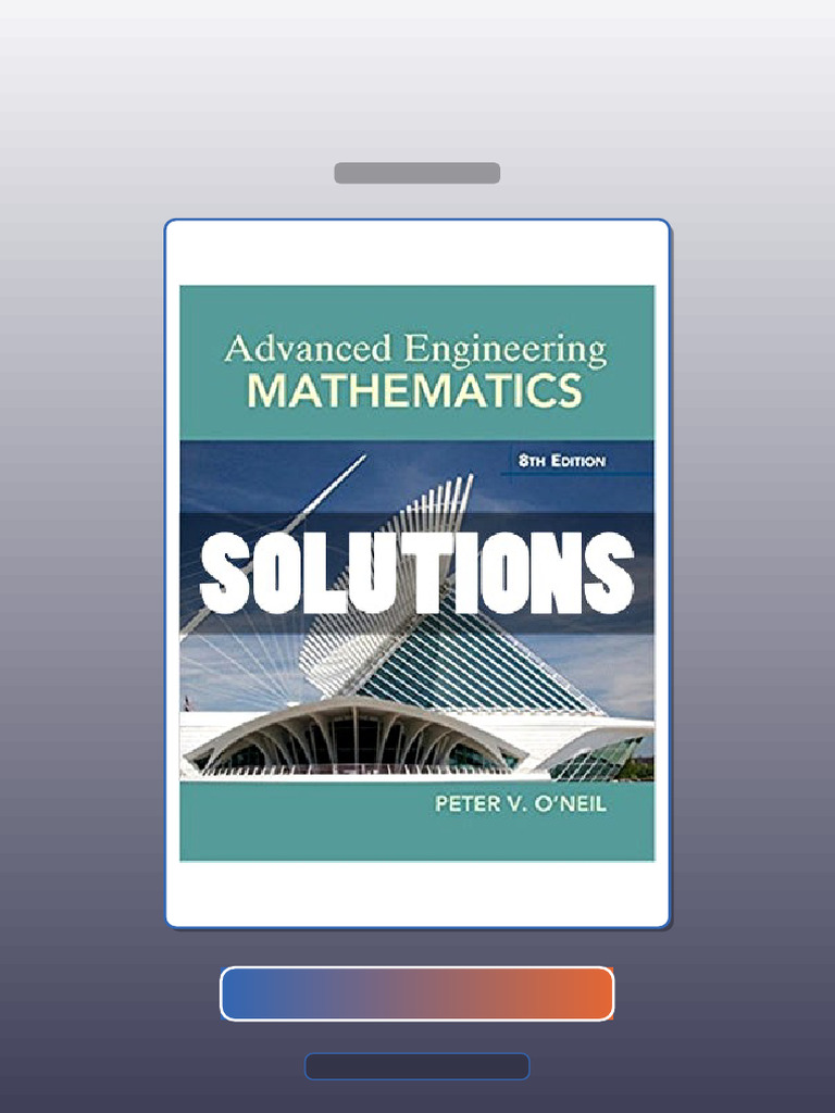 Test Bank for Advanced Engineering Mathematics 8th Edition ONeil | PDF ...