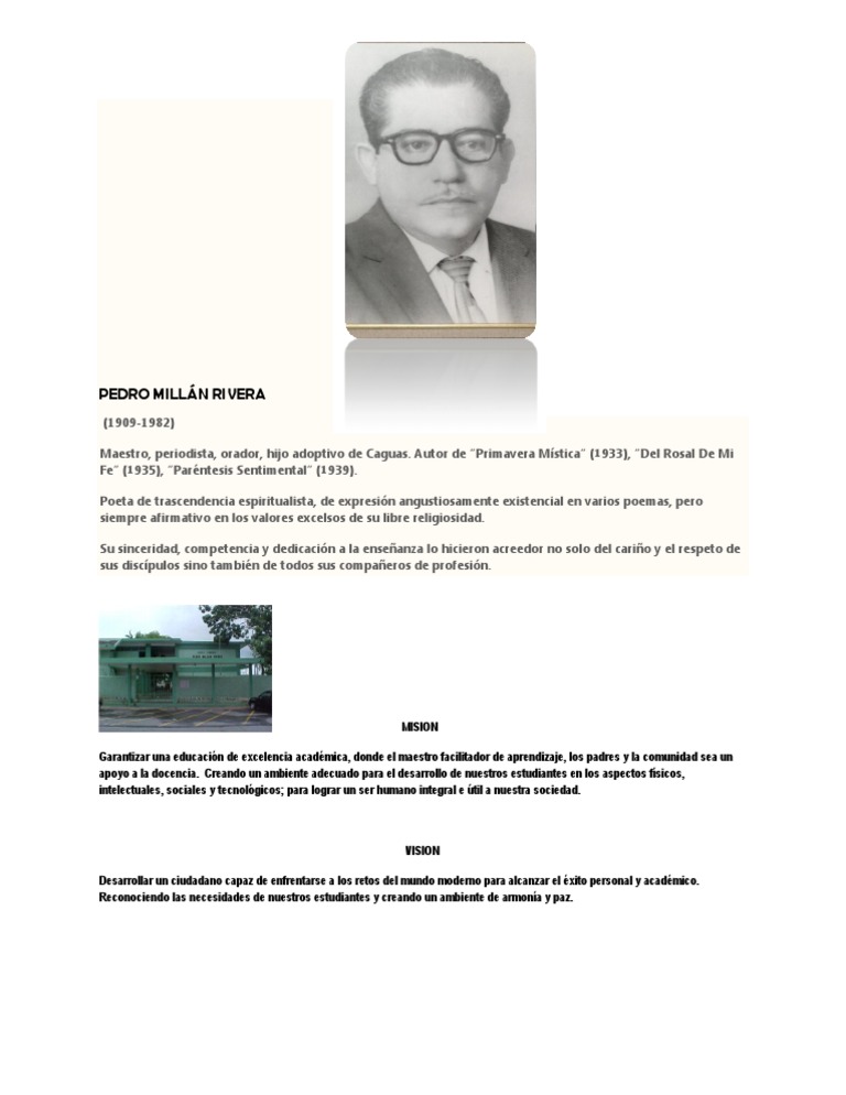 Biografia Pedro Millan Rivera | PDF | Ciencias sociales