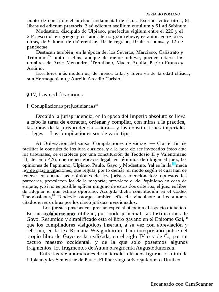 Compilaciones del Derecho Romano | PDF | Ley romana