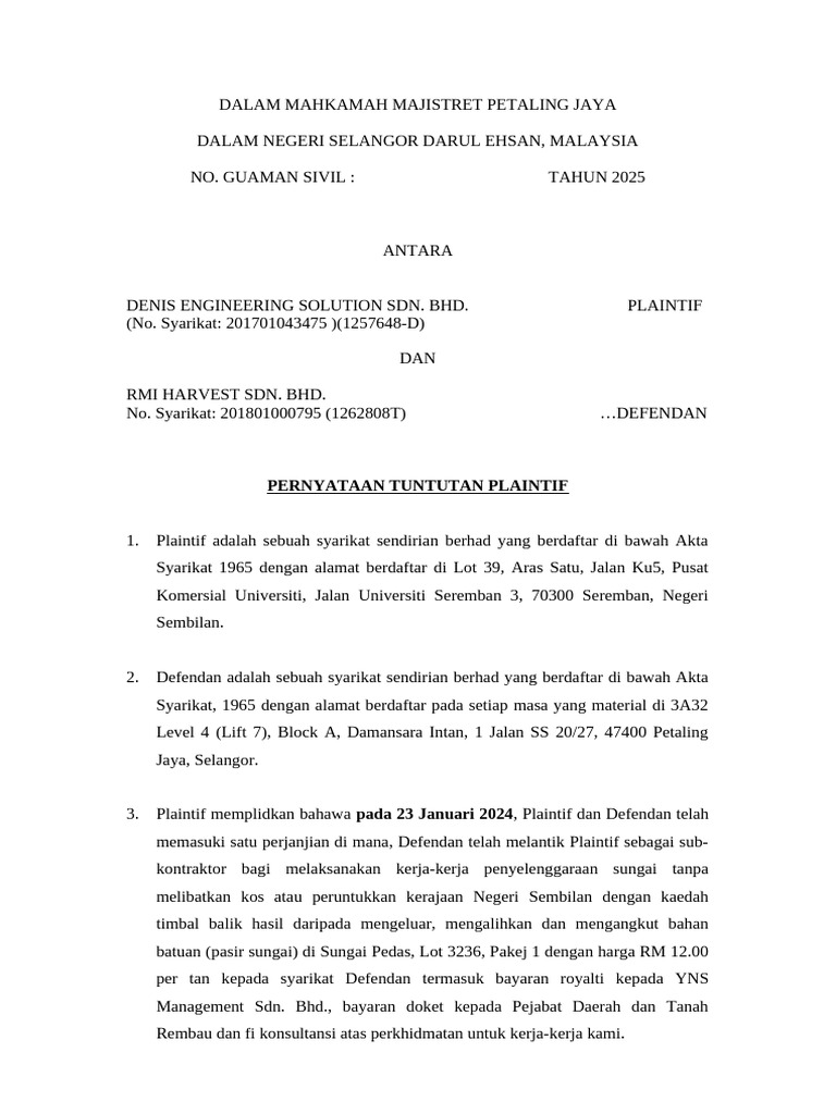 Denis v RMI Harvest. (SOC) | PDF