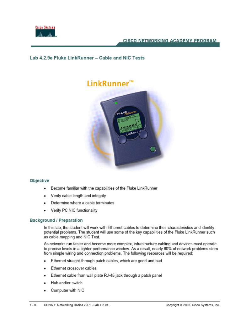 CCNA1 Lab 4 2 9e En | PDF | Cisco Certifications | Computer Network