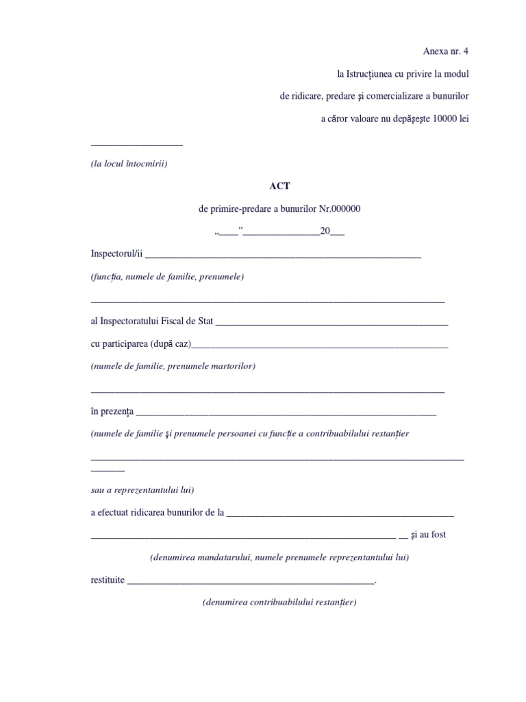 Act de Predare Primire | PDF