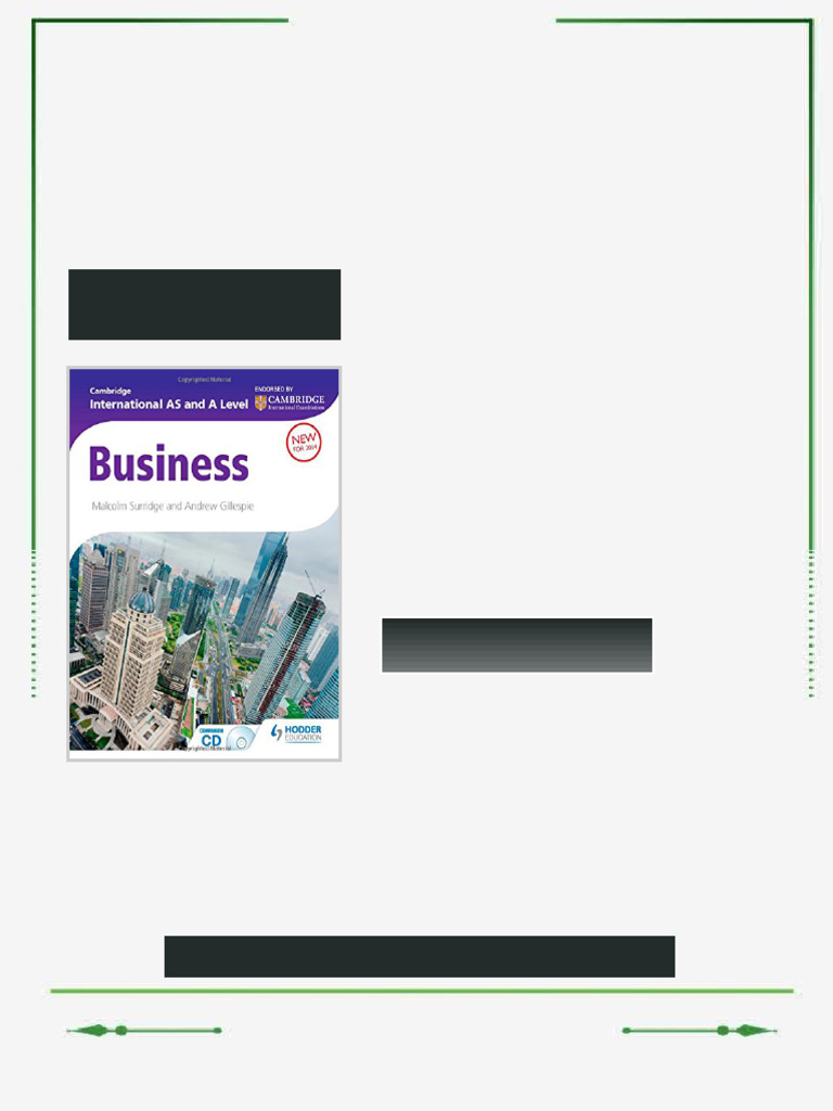Cambridge International AS and A Level Business Malcolm Surridge ebook ...