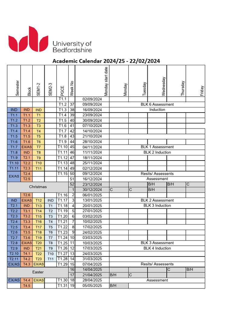 Academic Calendar 2024 25 | PDF