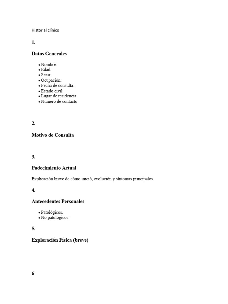 historial clinico | PDF