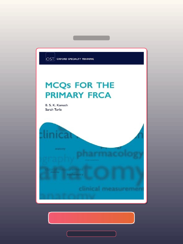 Test Bank for MCQs for the Primary FRCA Oxford Specialty Training ...