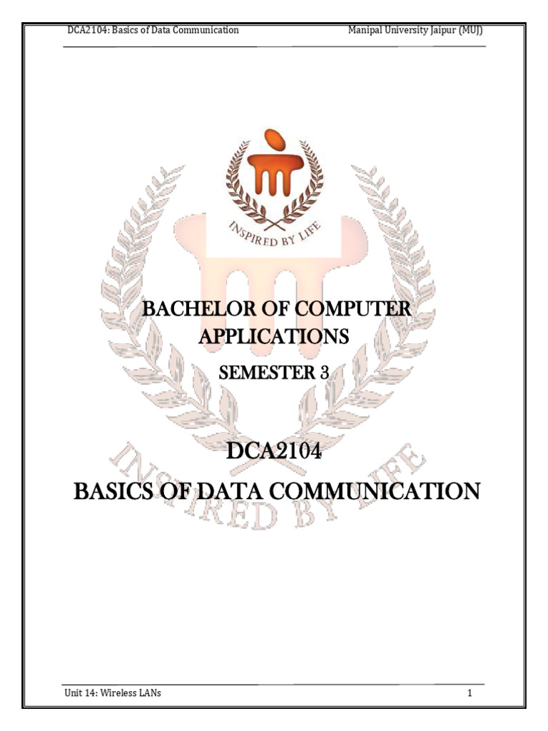 Basics of Data Communication PDF[1] | PDF | Ieee 802.11 | Wireless Lan