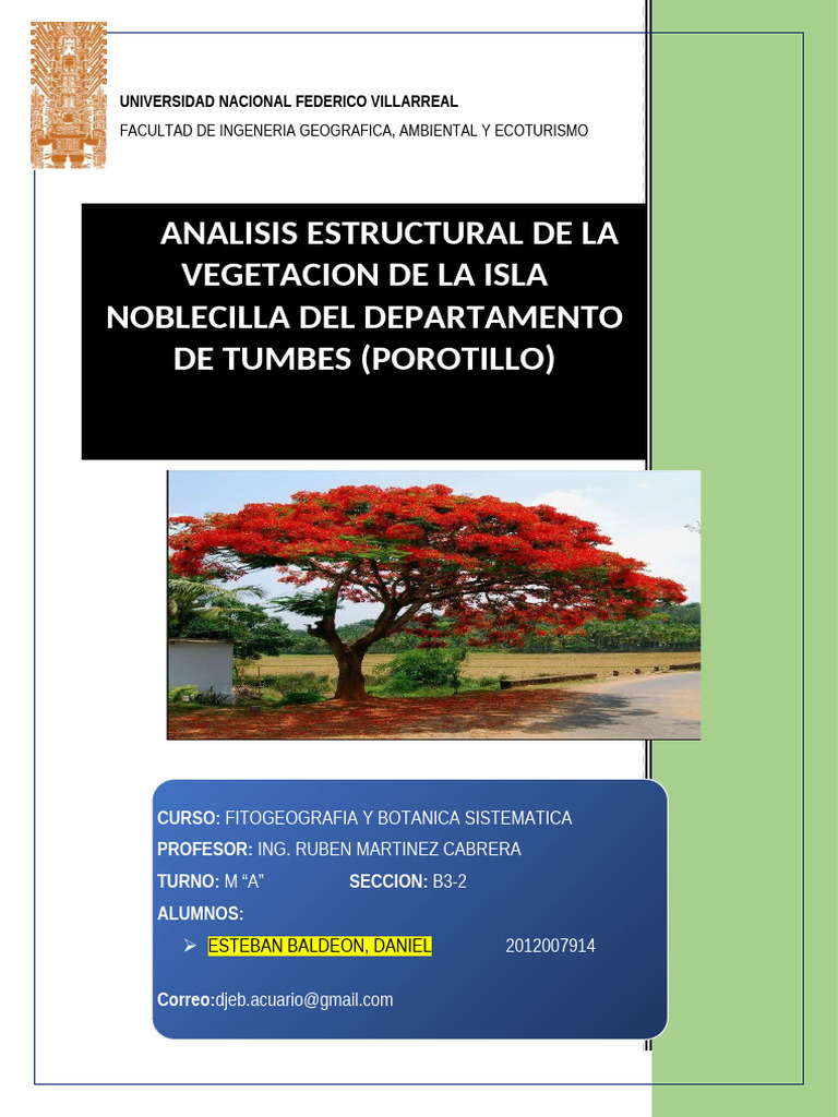 ANALISIS ESTRUCTURAL DE LA VEGETACION DE LA ISLA NOBLECILLA DEL ...