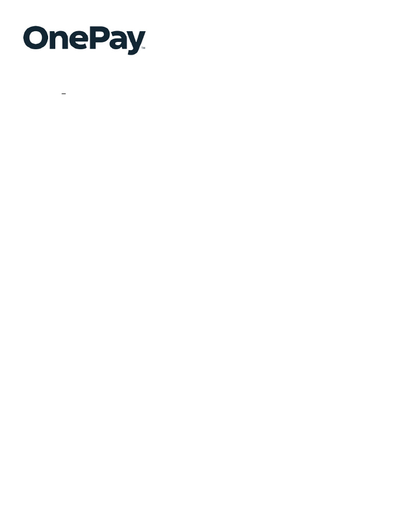 OnePay Account Statement Summary | PDF