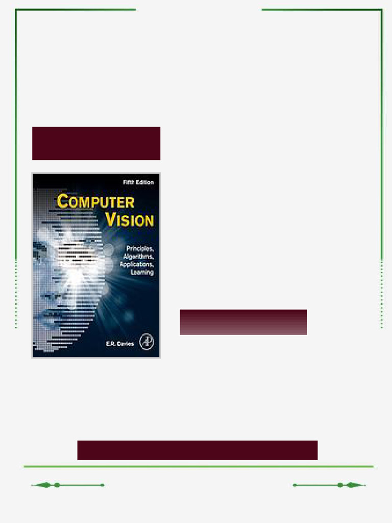 Computer vision: theory, algorithms, practicalities Fifth Edition ...