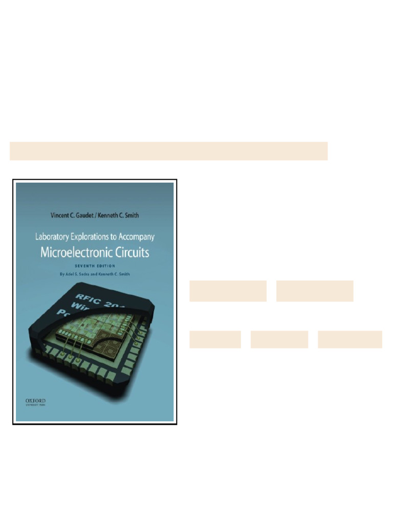 Laboratory Explorations to Accompany Microelectronic Circuits 7th ...