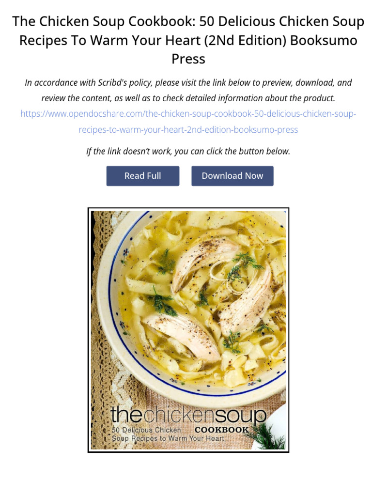 The Chicken Soup Cookbook: 50 Delicious Chicken Soup Recipes to Warm ...