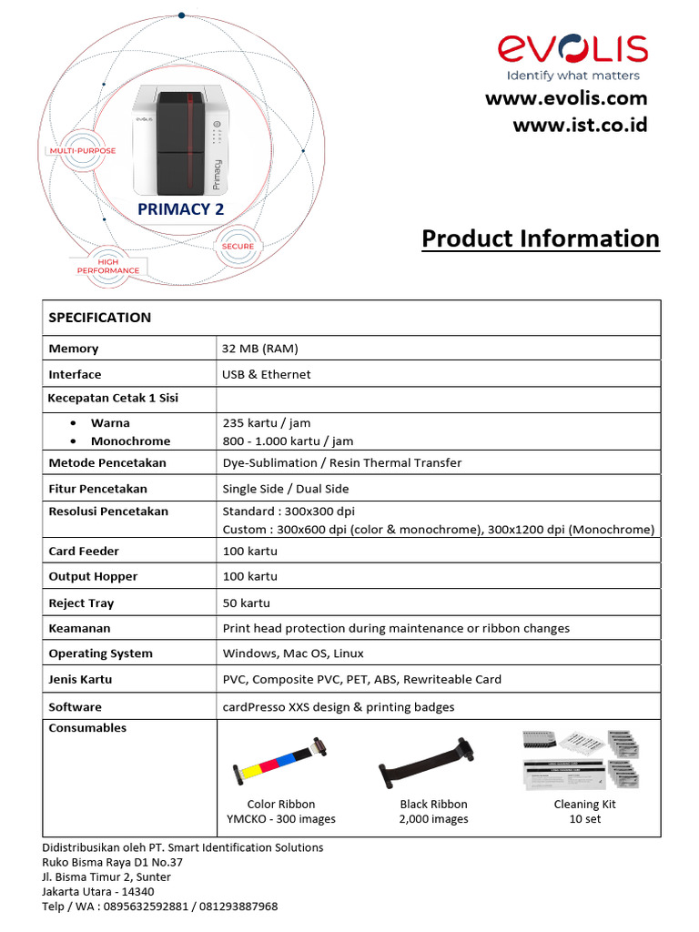 Evolis Primacy2 LED | PDF