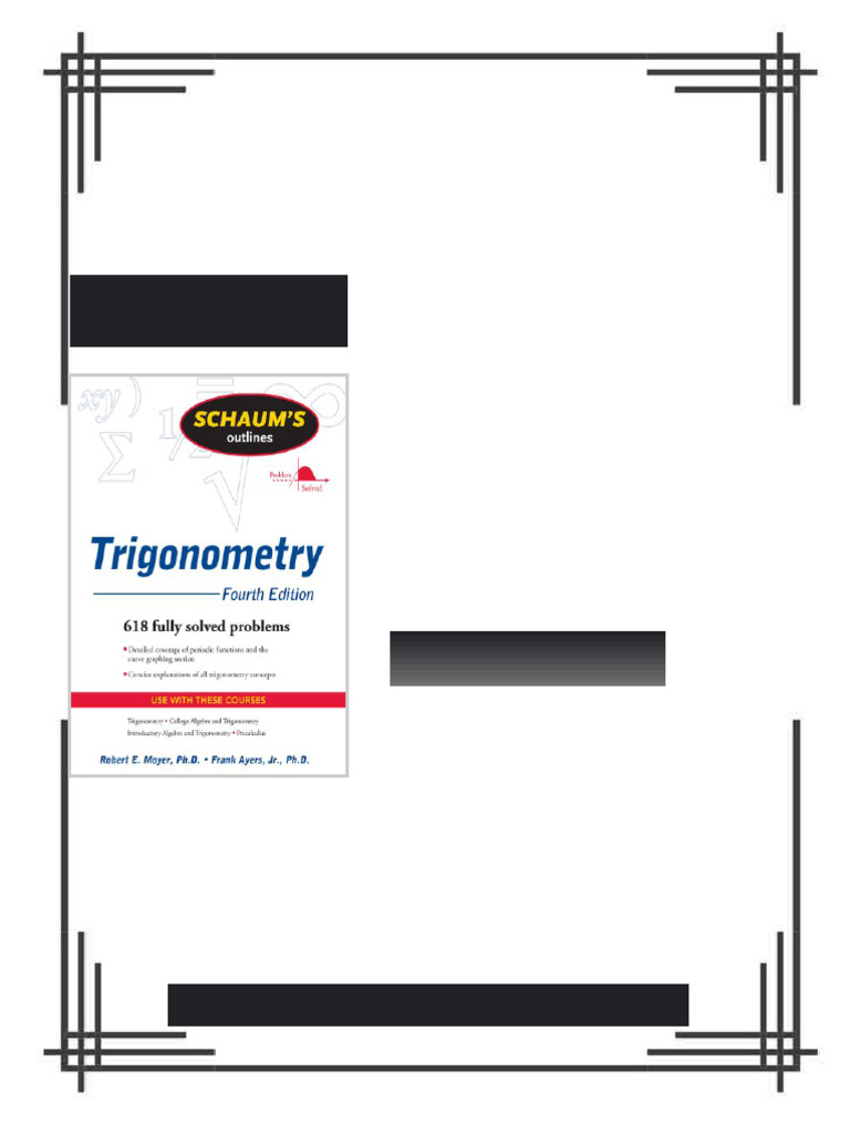 Schaum s Outline of Trigonometry 4th Edition Robert E. Moyer ebook ...