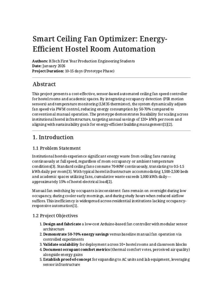 Automated Fan Speed Controller Project | PDF | Arduino | Power Supply