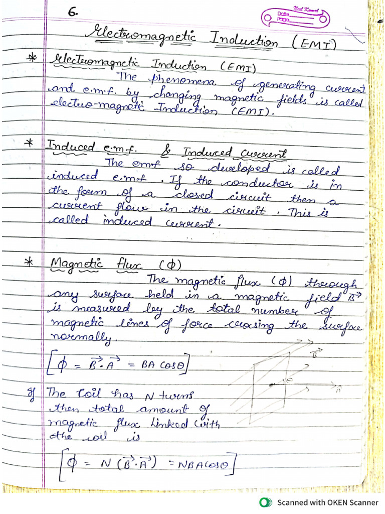 Chapter-6-Electromagnetic induction | PDF