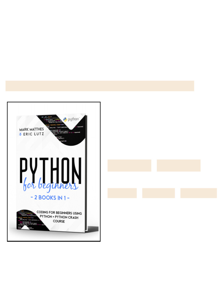 Python For Beginners 2 Books In 1 Coding For Beginners Using Python Python Crash Course Mark ...