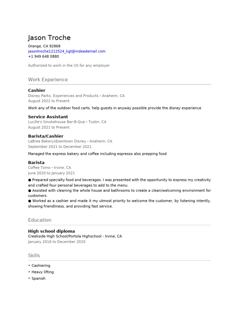 Resume Jason Troche | PDF