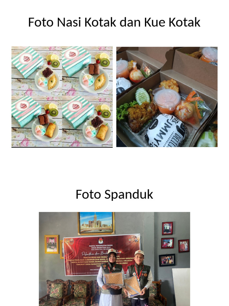 Foto Nasi Kotak Dan Kue Kotak | PDF