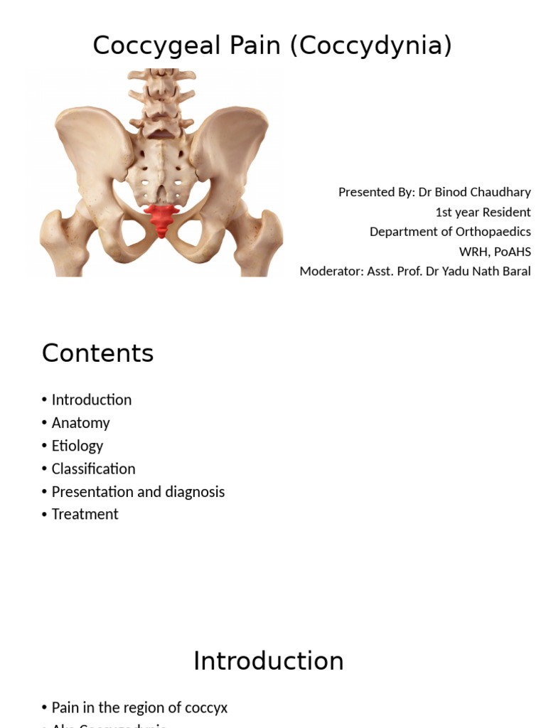Coccygeal Pain (Coccydynia) | PDF | Musculoskeletal System | Clinical ...