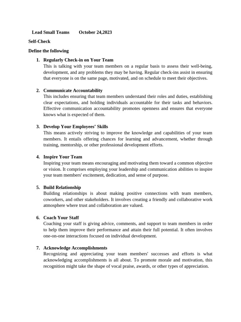 Lead Small Teams | PDF