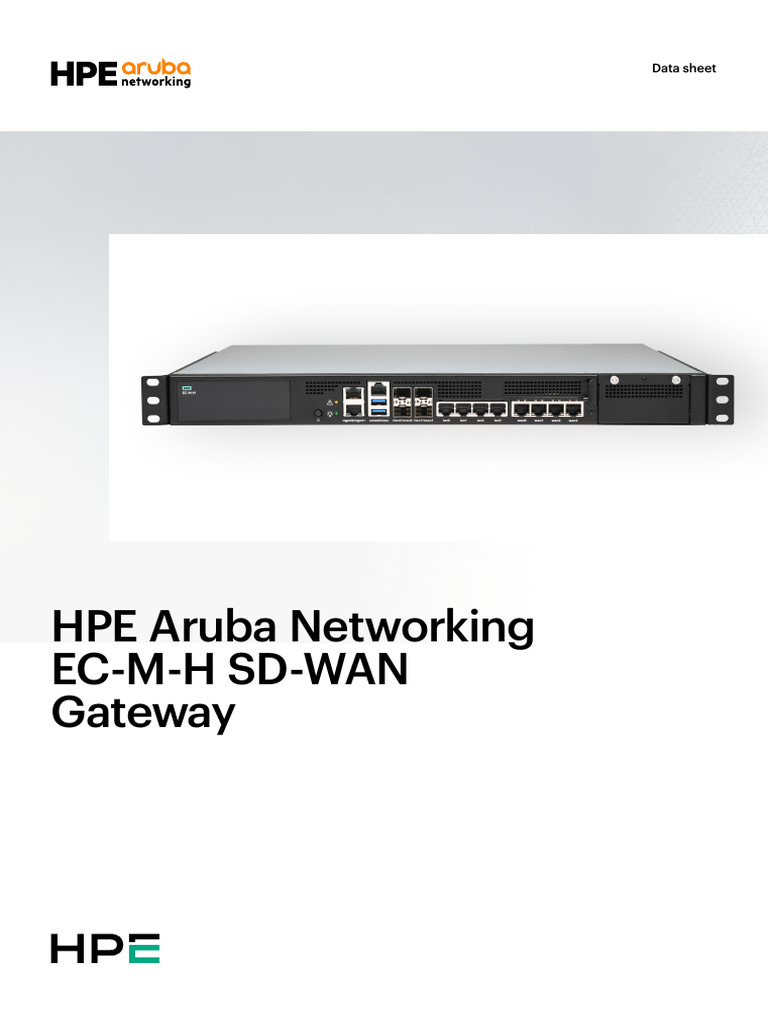 HPE Aruba EC-M-H SD-WAN Gateway Data Sheet | PDF | Computer Network ...