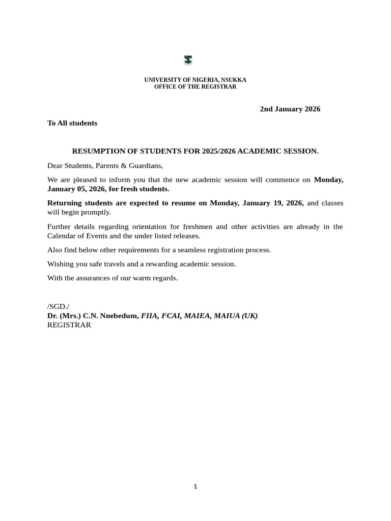 Updated Notice to First Years | PDF | Identity Document