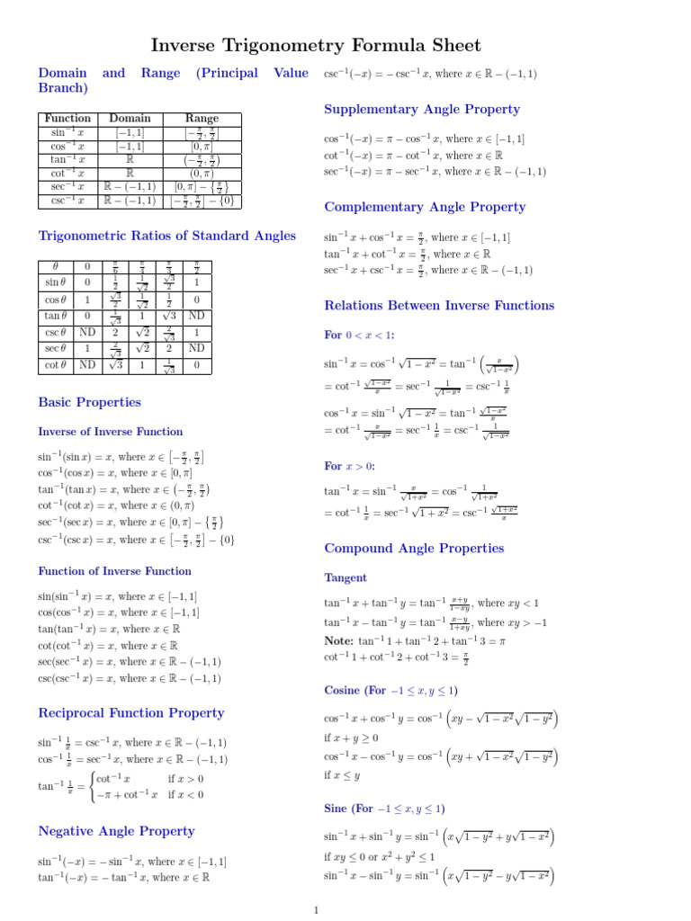 inverter trigo | PDF | Trigonometry | Trigonometric Functions