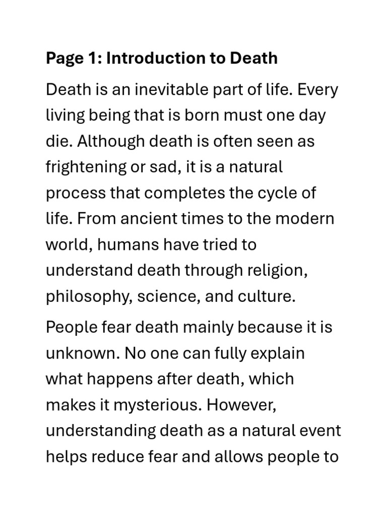 death | PDF | Death | Grief
