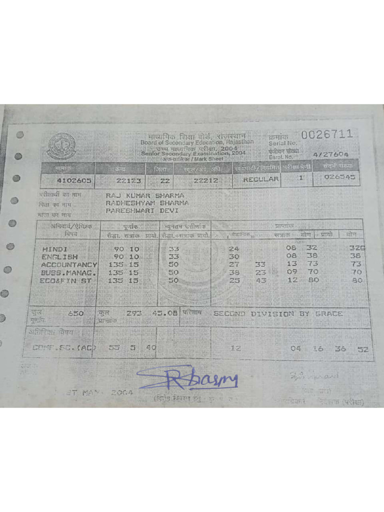 12th mark marksheet | PDF