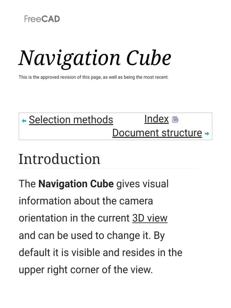 FreeCAD Navigation Cube Overview | PDF | Integer (Computer Science ...