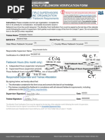 BACB Monthly Fieldwork Verification Form | PDF