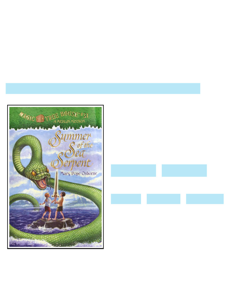 Summer Of The Sea Serpent A Merlin Mission Mary Pope Osborne ebook full ...